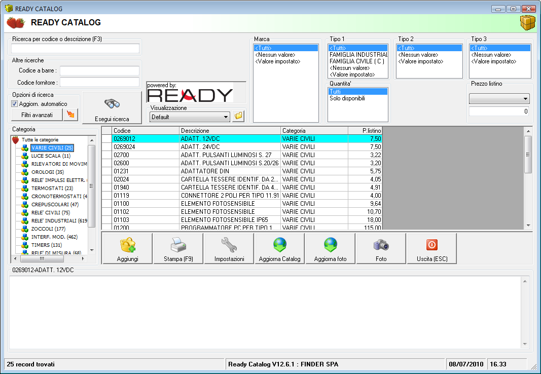 Plugin catalogo METEL® - Ready Pro - Manuale utente