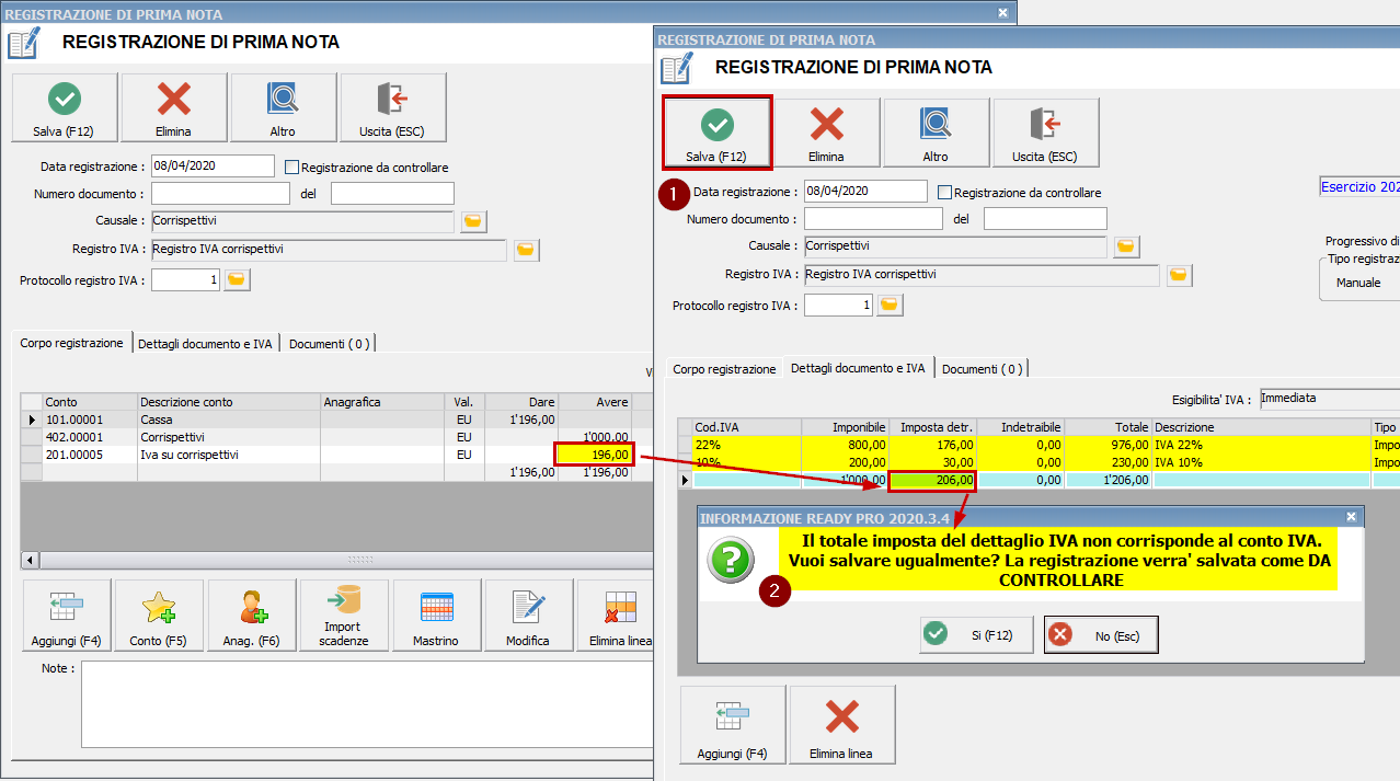 Creare manualmente registrazioni IVA in prima nota - Ready Pro ...