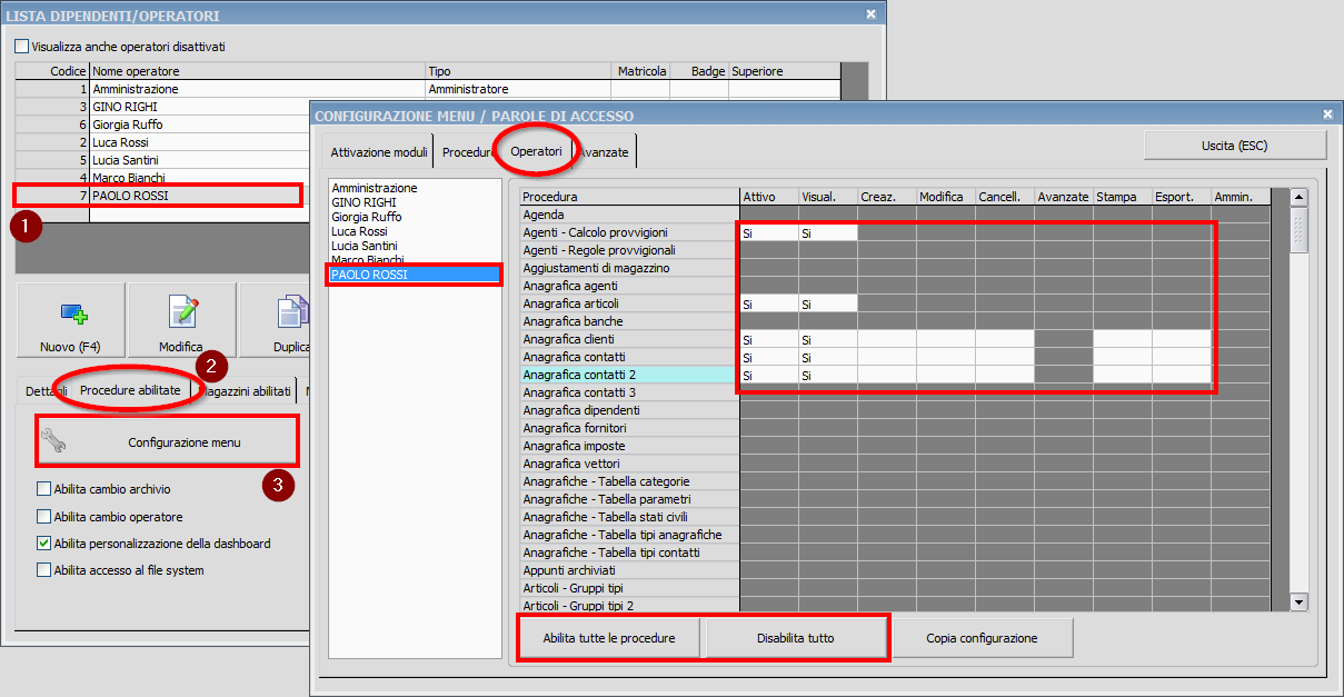 Creare un operatore per un agente di vendita - Ready Pro - Manuale utente