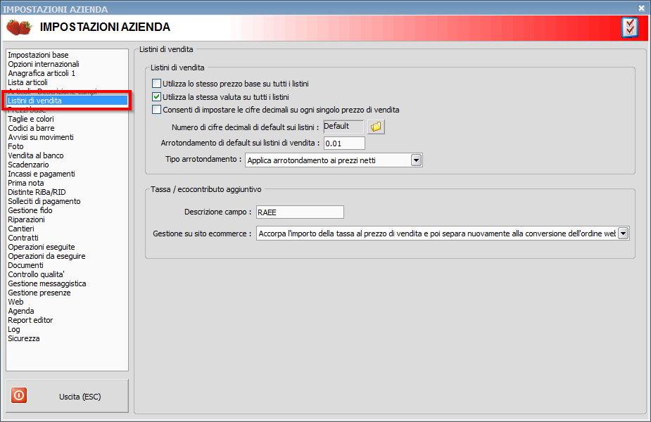 Listini di vendita - Ready Pro - Manuale utente