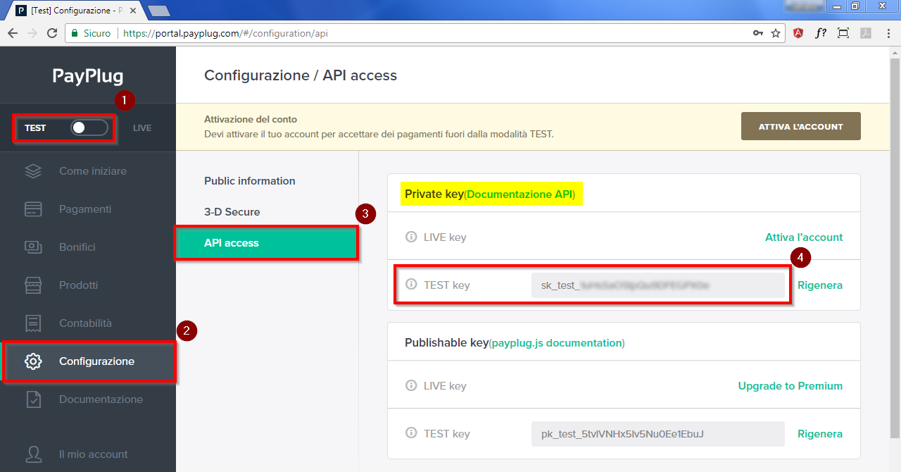 Plugin PayPlug - Ready Pro - Manuale utente