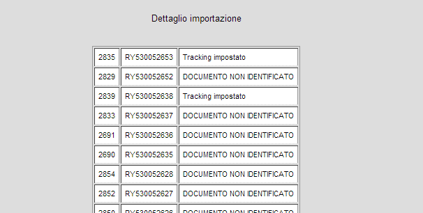Importazione codici di tracking vettori - Ready Pro - Manuale utente