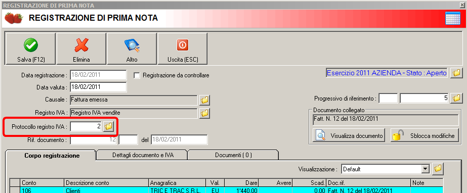 Protocollo registro IVA - Ready Pro - Manuale utente
