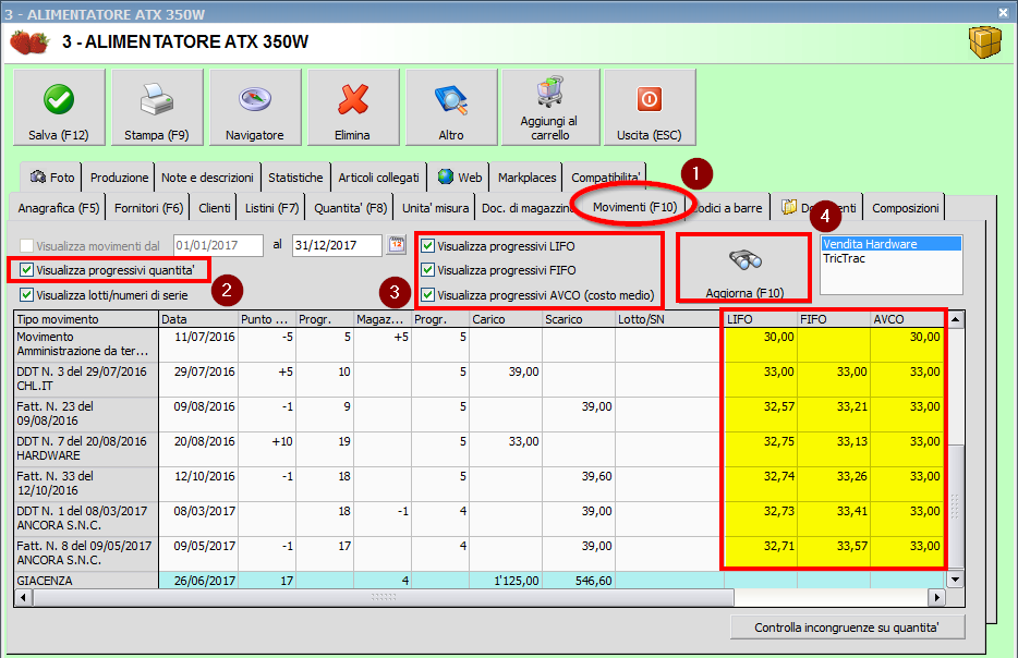 Valore di magazzino FIFO, LIFO e medio ponderato (AVCO) - Ready Pro ...