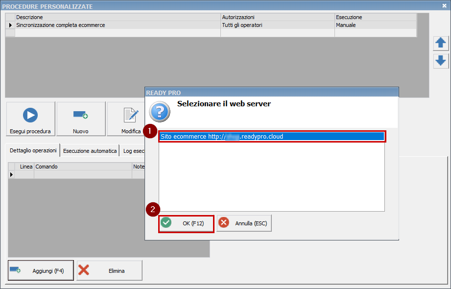 Automatizzare la sincronizzazione del sito web - Ready Pro - Manuale utente