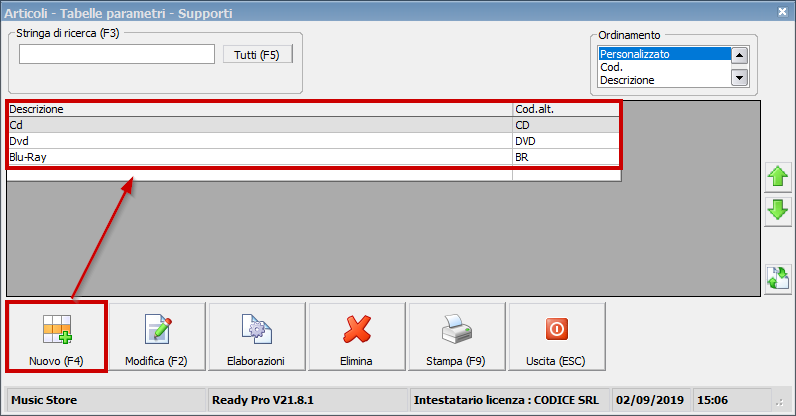 Codifica guidata - Ready Pro - Manuale utente