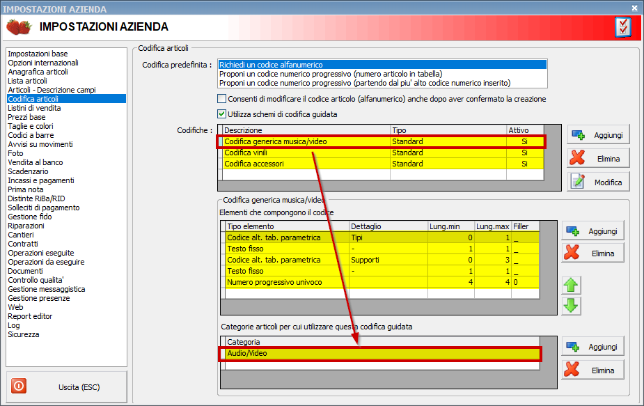 Codifica guidata - Ready Pro - Manuale utente