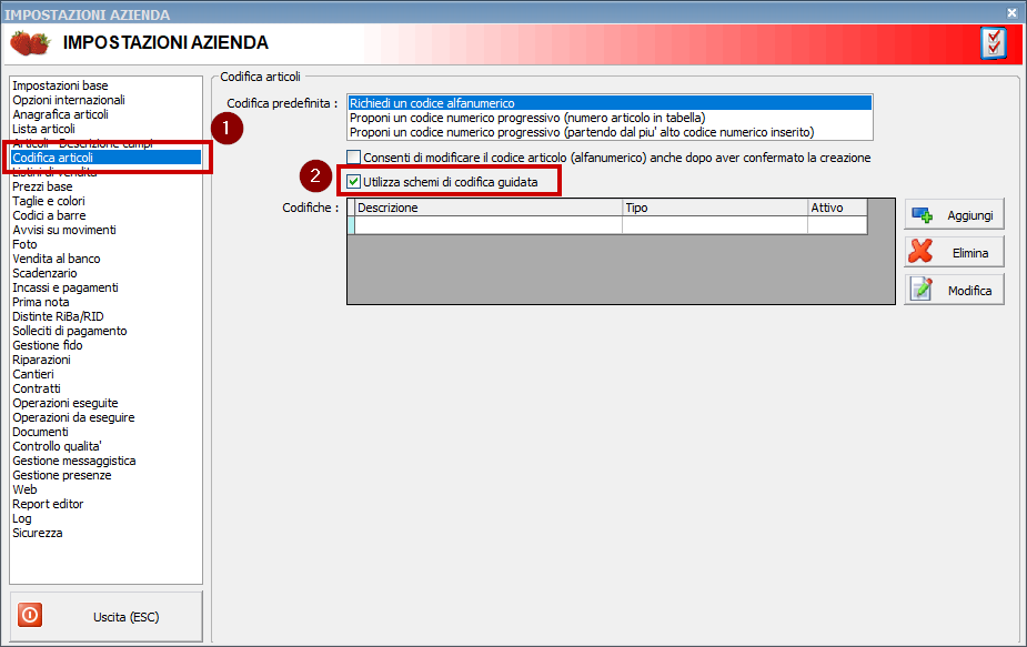 Codifica guidata - Ready Pro - Manuale utente