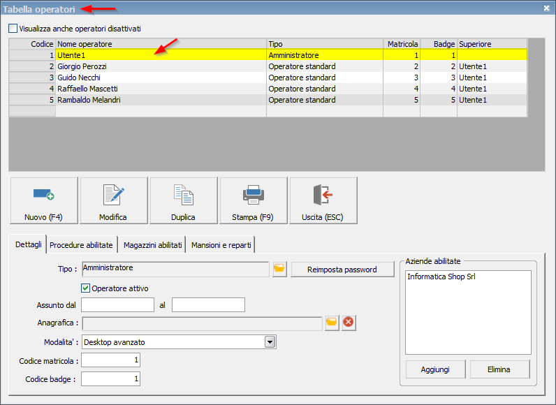 Configurare gli utenti sul database MariaDB - Ready Pro - Manuale utente