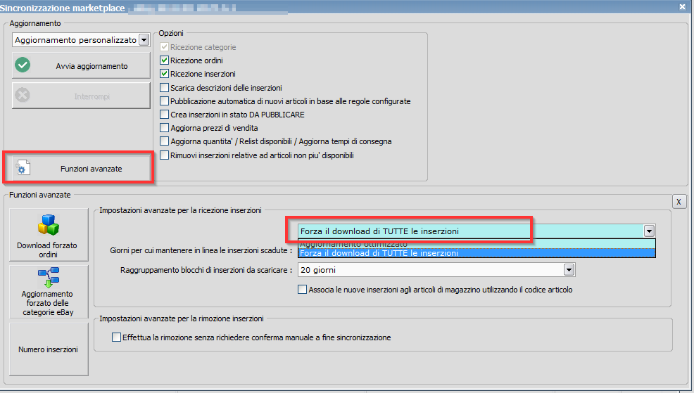 Forzare il download completo delle Inserzioni eBay - Ready Pro ...