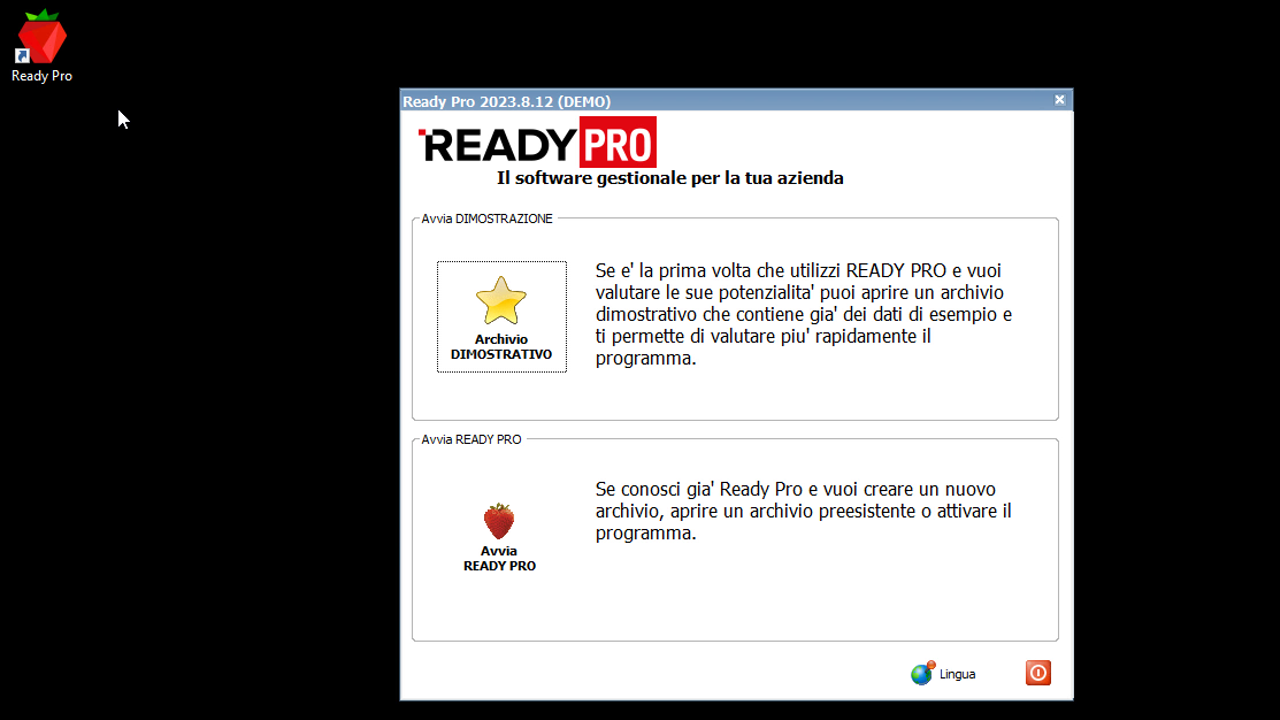 Il primo avvio - Ready Pro - Manuale utente