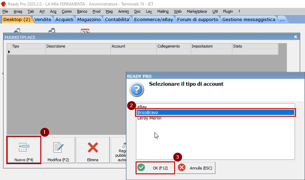 Installare e configurare il plugin marketplace BricoBravo - Ready Pro ...