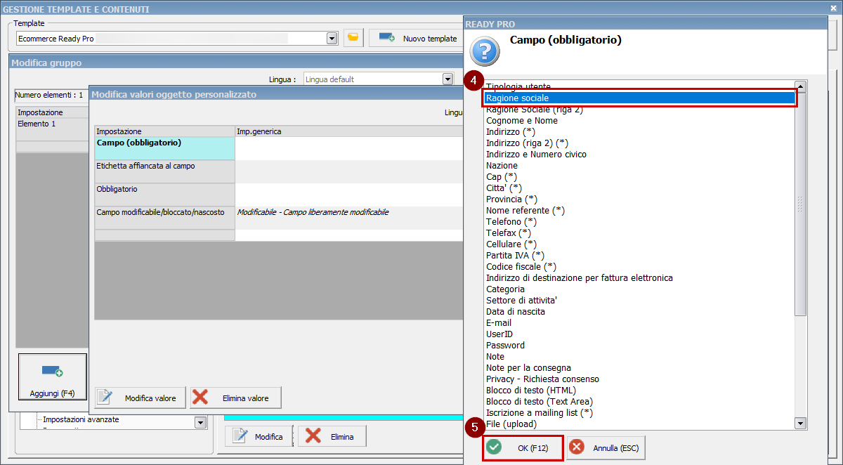 Personalizzare il modulo di riepilogo dati dell'utente registrato ...