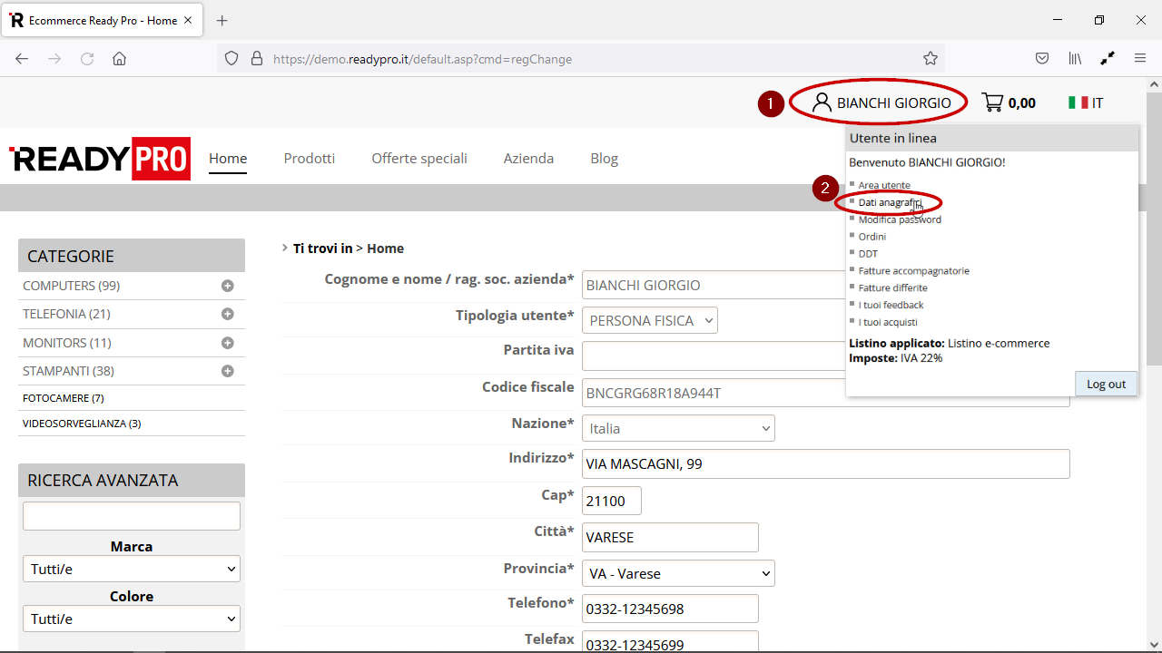 Personalizzare il modulo di riepilogo dati dell'utente registrato ...