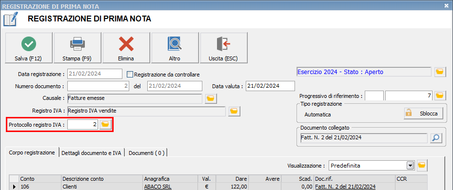 Protocollo registro IVA - Ready Pro - Manuale utente