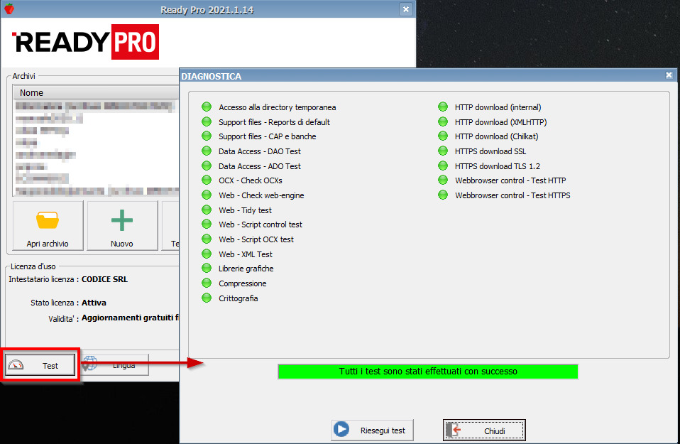 Test di funzionamento dei componenti base di Ready Pro - Ready Pro ...