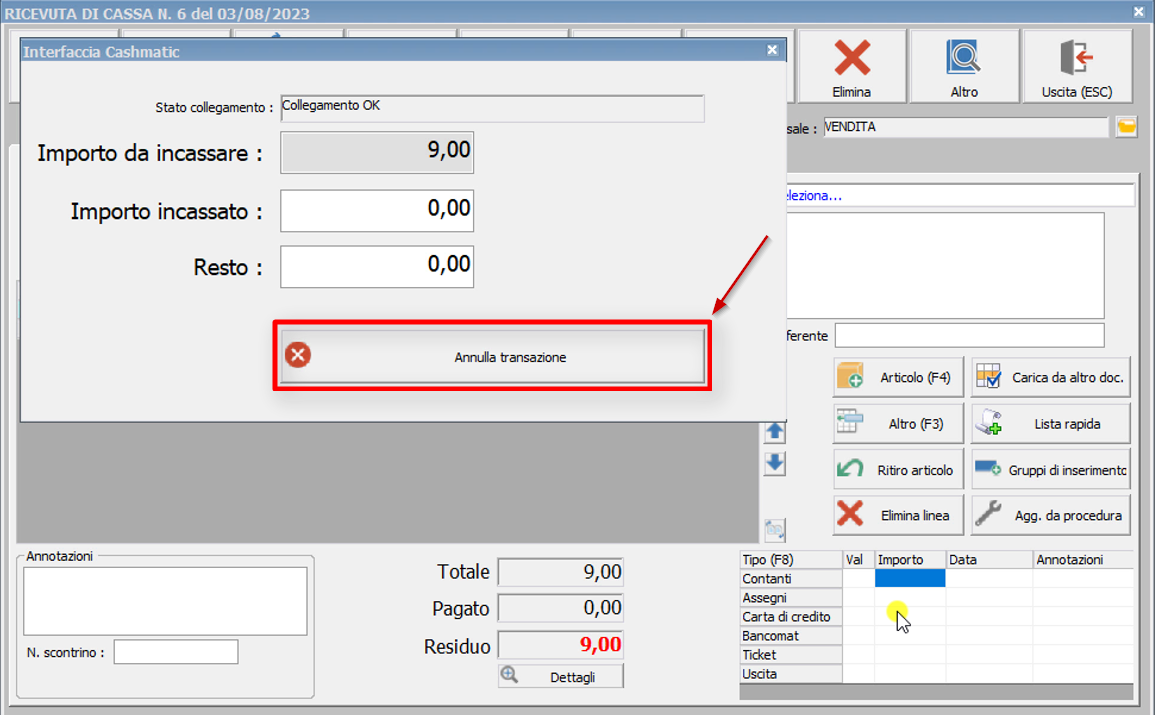 Utilizzare la cassa automatica Cashmatic - Ready Pro - Manuale utente
