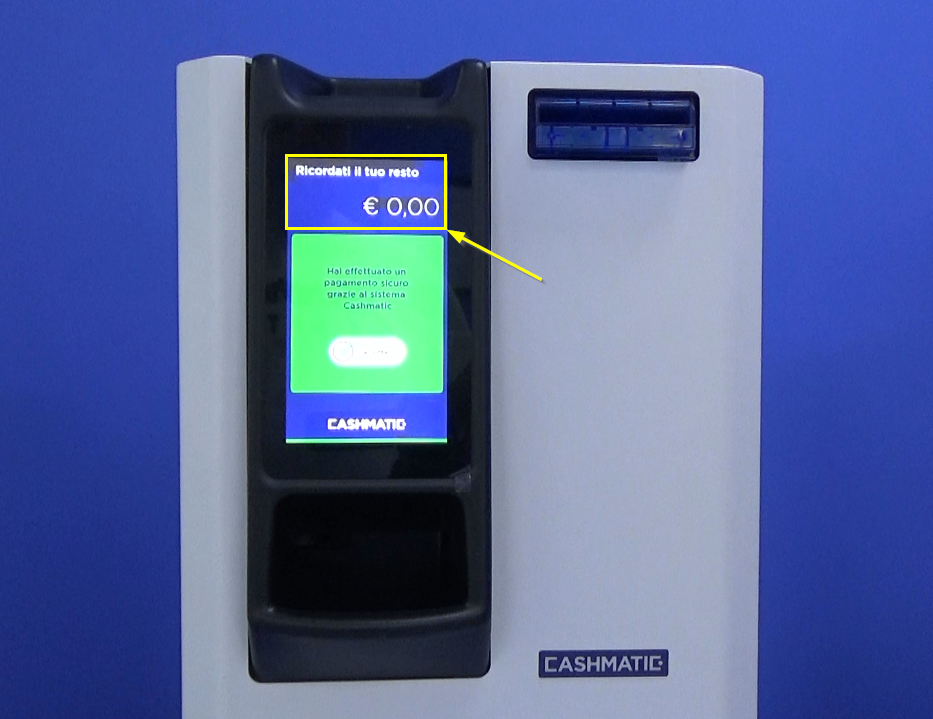 Utilizzare la cassa automatica Cashmatic - Ready Pro - Manuale utente