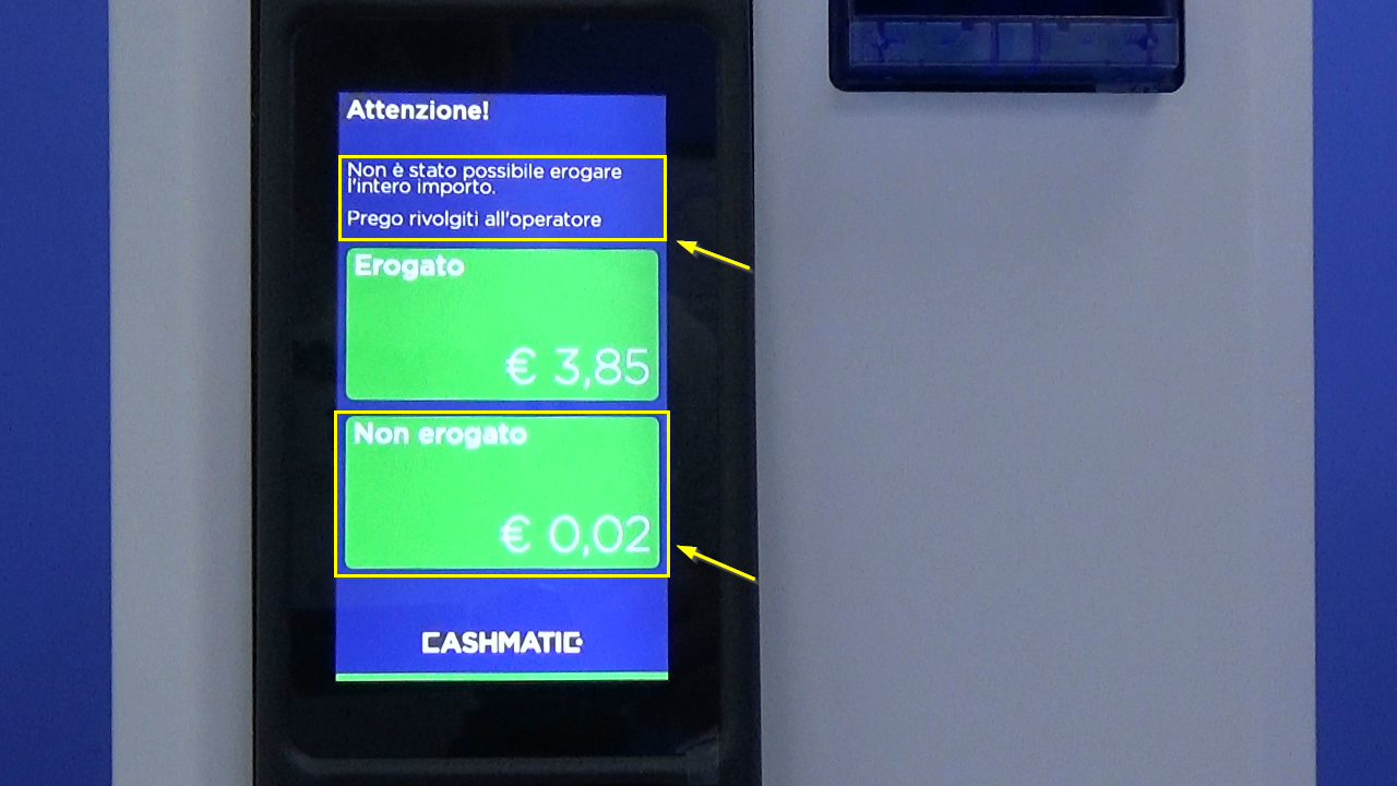 Utilizzare la cassa automatica Cashmatic - Ready Pro - Manuale utente